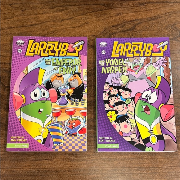 Zonderkids | Other | Larryboy Kids Comic Book Set Vibrant Purple And ...